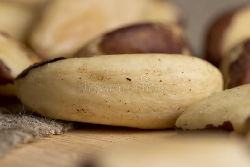 Brazil Nuts Peeled from the Shell on the Table Stock Photo - Image of ...