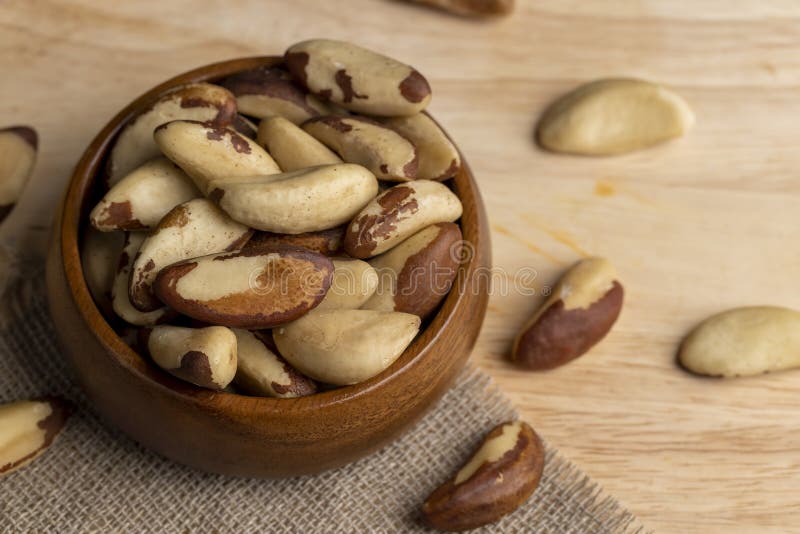 Brazil Nuts Peeled from the Shell on the Table Stock Photo - Image of ...