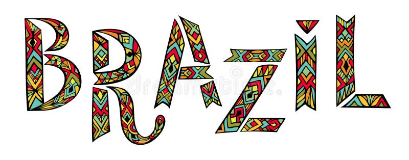 Brazil Title stock vector. Illustration of alphabet, grouped - 41542444