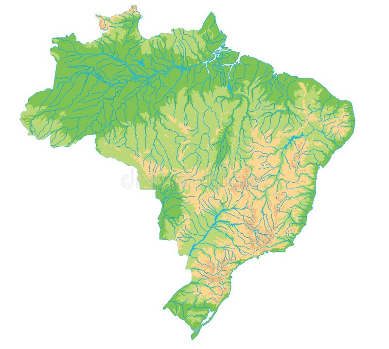 Brazil Physical Map Stock Illustrations – 697 Brazil Physical Map Stock ...