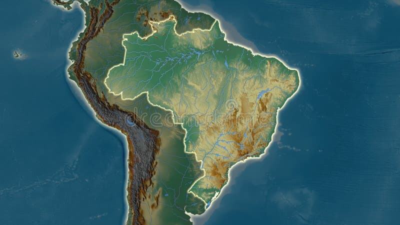 Brazil - Relief. Composition Stock Illustration - Illustration of aster ...