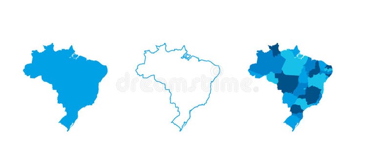 Brazil Political Map of Administrative Divisions Stock Illustration ...
