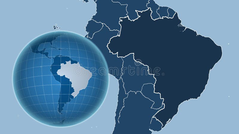 Brazil and Globe. Solids stock footage. Video of administrative - 247310986