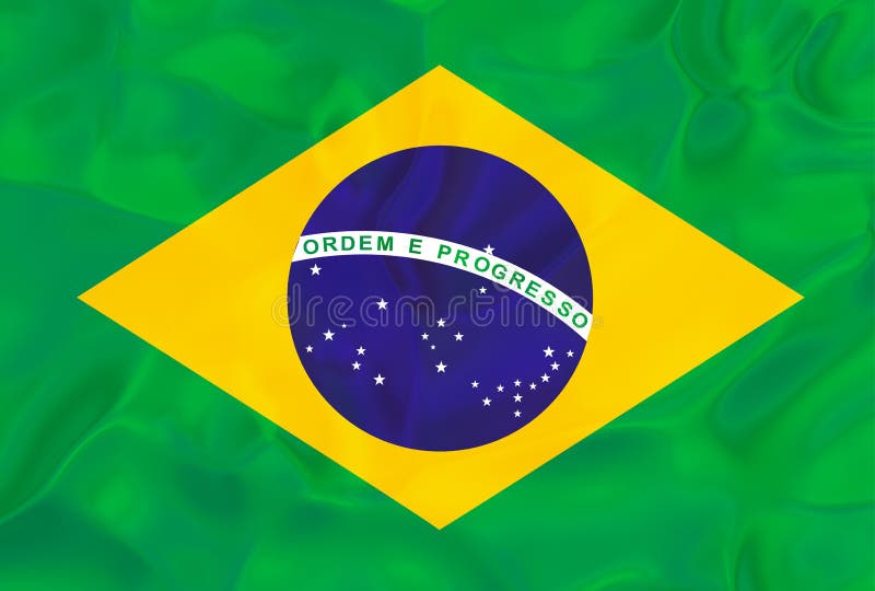 Brazil SIlk Flag stock illustration. Illustration of stars - 243179015