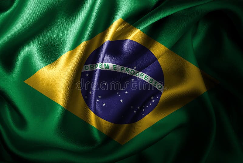 Satin Brazil flag stock illustration. Illustration of fabric - 9857463