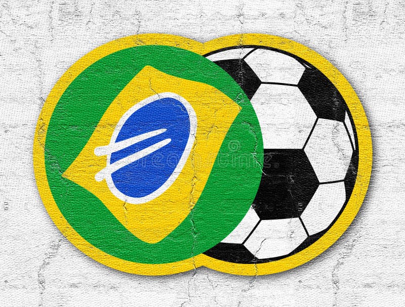 Brazil soccer symbol stock illustration. Illustration of country - 57413497