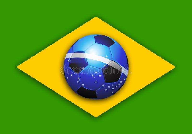 Brazil Soccer World Cup Flag Stock Illustration - Illustration of play ...
