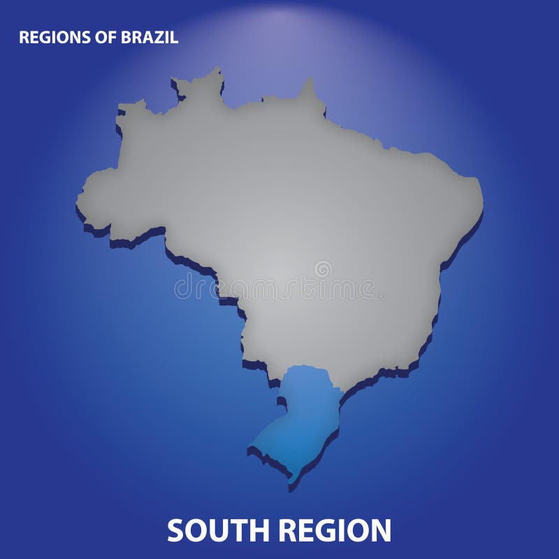 Brazil South Region. Vector Illustration Decorative Design Stock ...
