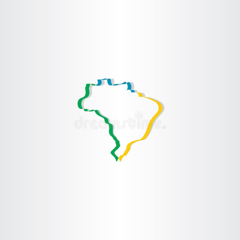 Brazil Stylized Map Vector Icon Stock Vector - Illustration of atlas ...