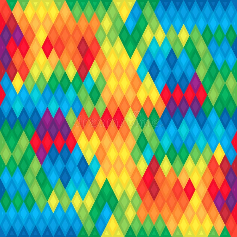 Brazil Summer Games Colors Pattern. Abstract Rhombus Background Stock ...