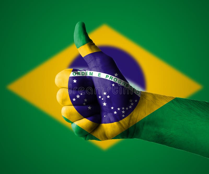 Brazil supporter stock photo. Image of okay, banner, excellent - 41217306