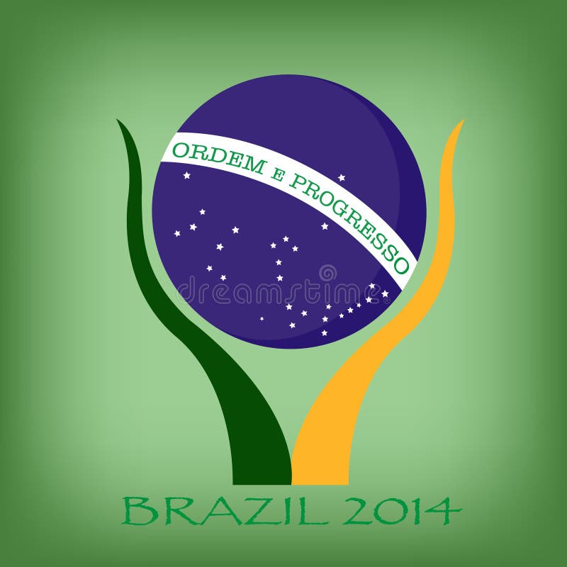 Brazil symbol in hand stock vector. Illustration of world - 38133373