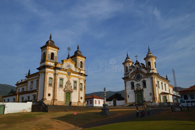 Brazil - two churches stock photo. Image of panorama - 171911016