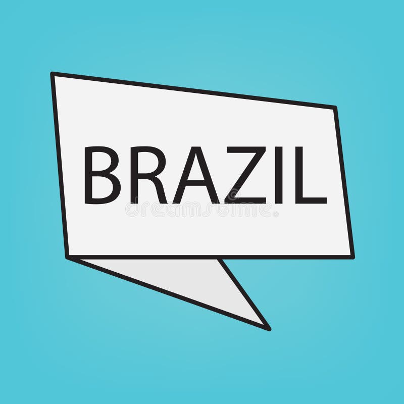 Brazil word on a sticker stock vector. Illustration of sticker - 133584472