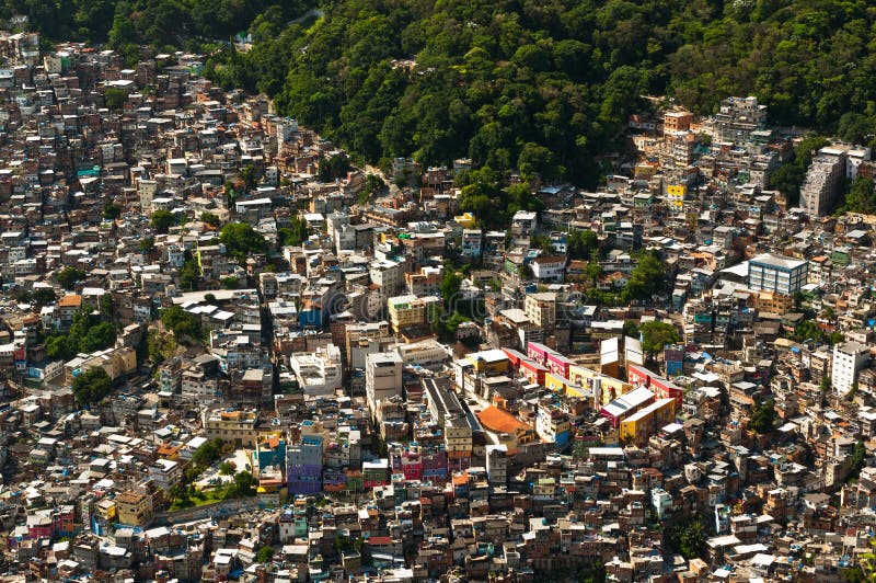 Braziliaanse Krottenwijk Rocinha Stock Afbeelding - Image of stad ...