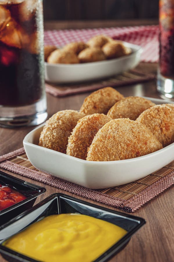 Brazilian Snack Deep Fried Beef Croquette - Risolis De Carne Stock ...