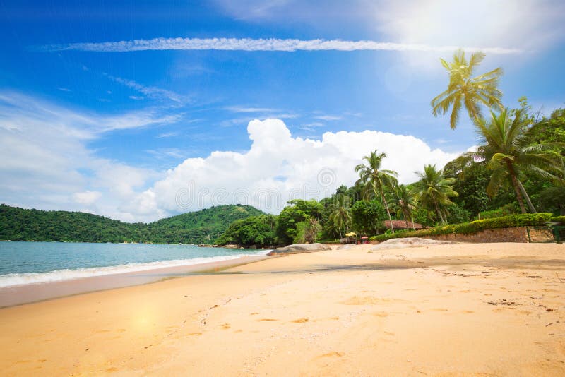 Brazilian Beach at the Paraty Stock Photo - Image of sunshine, natural ...
