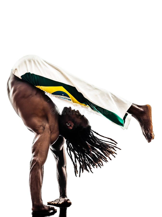 Brazilian Black Man Dancer Dancing Capoeira Stock Photo - Image of ...