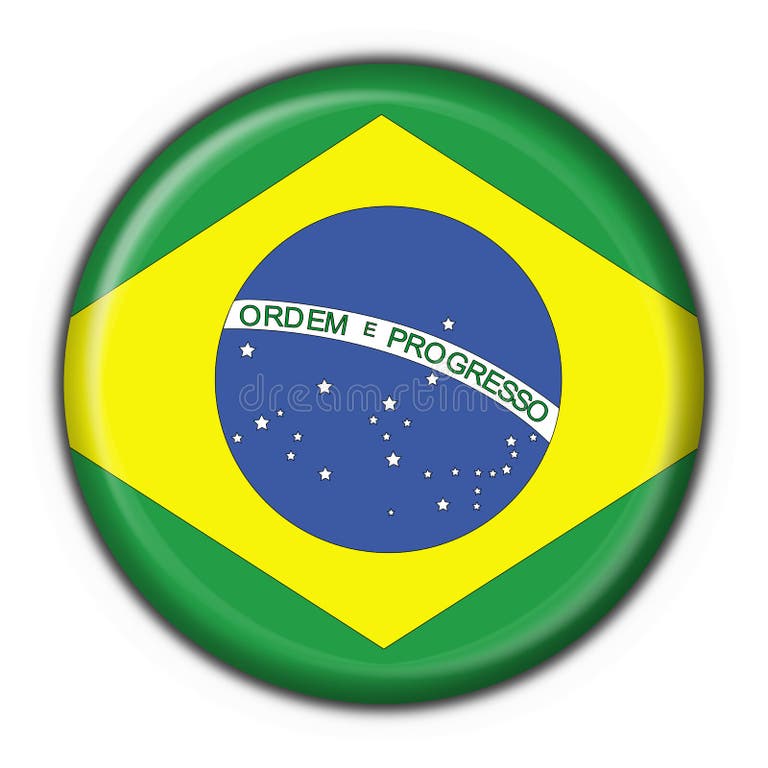 Brazilian button flag stock illustration. Illustration of american ...