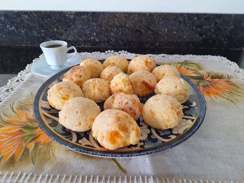 Brazilian Cheese Buns. Breakfast Table with Cheese Bread Stock Image ...