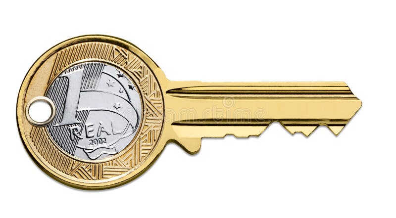 Brazilian coin key stock image. Image of gold, contrast - 15877731