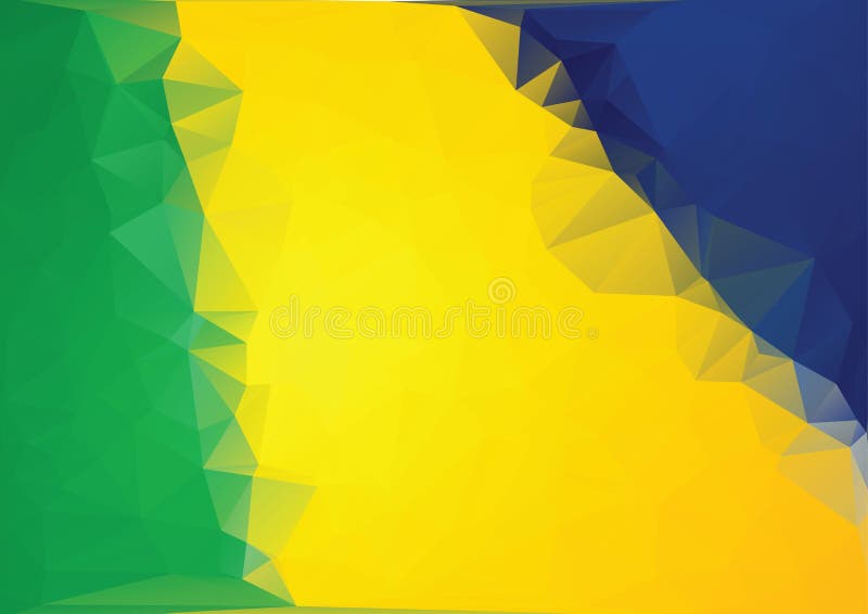 Brazilian Colors Background from Triangles Stock Illustration ...