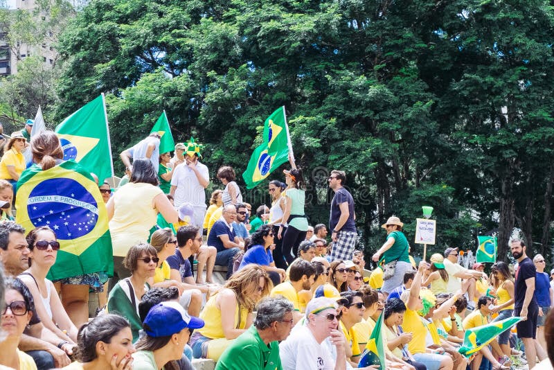 Brazilian Crowd editorial photo. Image of politics, south - 68403976