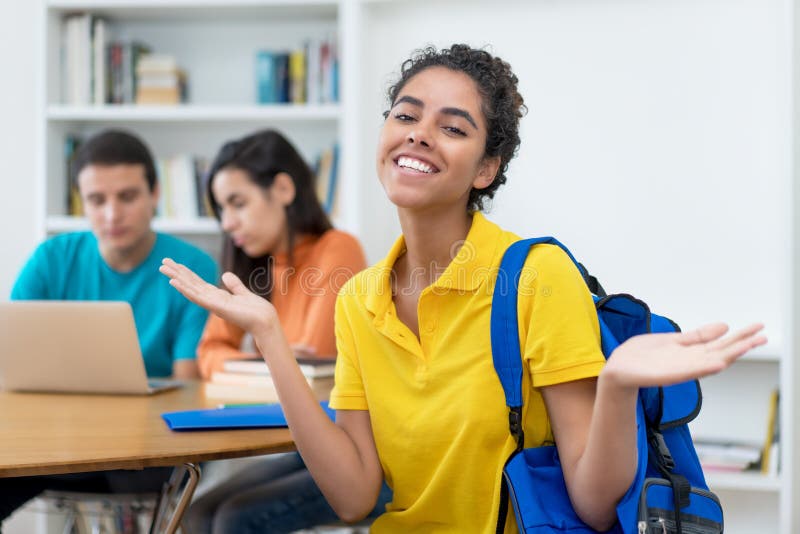 Brazilian Female Students with Group of Computer Science Students Stock ...