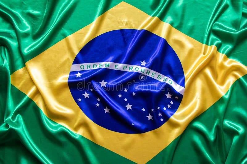 Brazilian Flag with Texture. Brazil Stock Image - Image of south ...