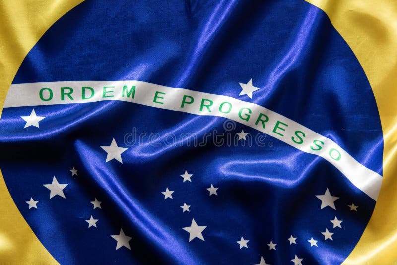 Brazilian Flag with Texture. Brazil Stock Image - Image of abstract ...