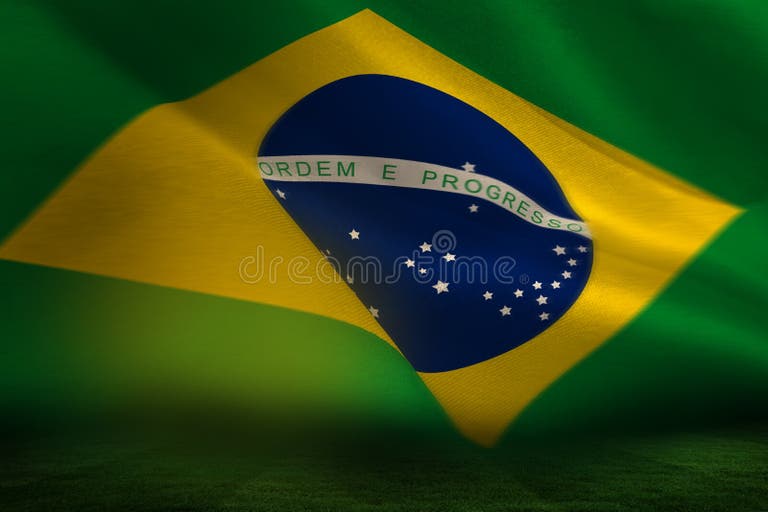 Brazilian flag waving stock illustration. Illustration of people - 39861708