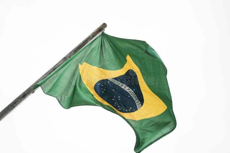 Brazilian flag stock photo. Image of blue, history, panoramic - 68572400