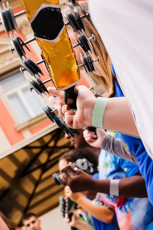 Brazilian Instruments Carnival Parade Stock Image - Image of high, hand ...