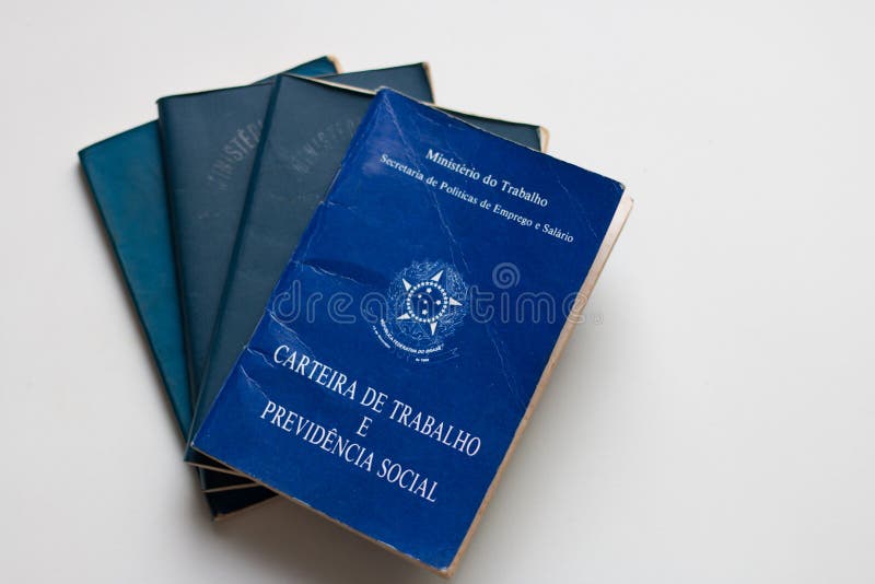 Brazilian Labor Card with White Background Stock Photo - Image of ...