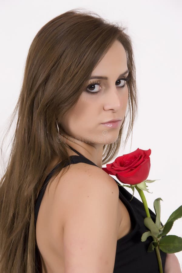 Brazilian Model with a Rose Stock Image - Image of glamour, beautiful ...