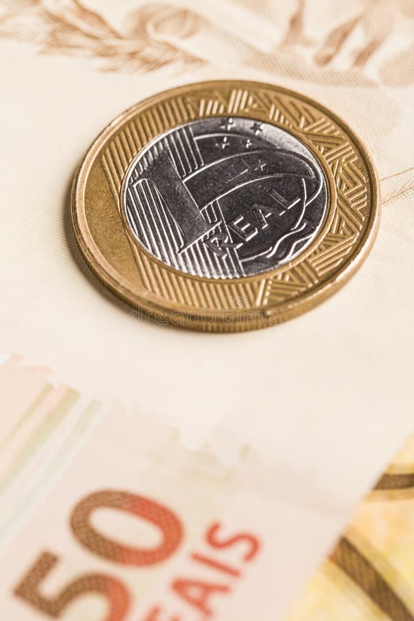 Brazilian Real stock image. Image of coin, brazil, paper - 28817853
