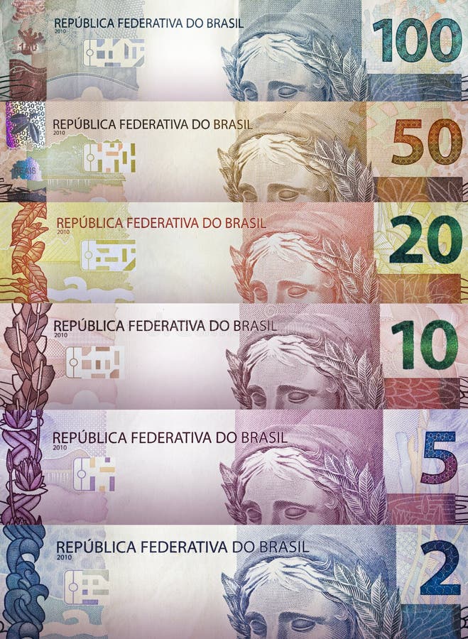 Brazilian Real Bills Background Stock Image - Image of frame, business ...