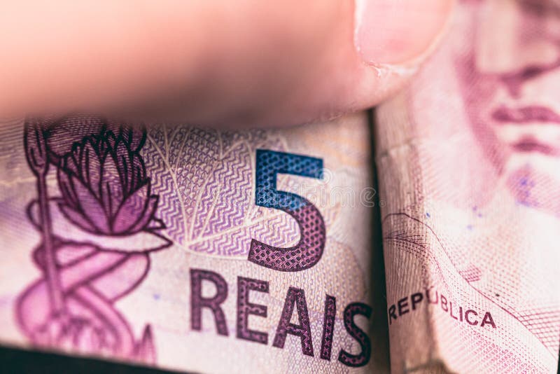 Brazilian Real - BRL. Five Real Banknote. Stock Image - Image of ...