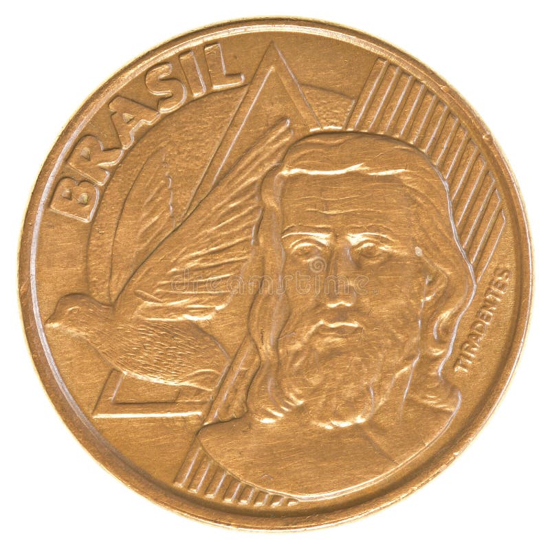 25 Brazilian Real Centavos Coin Stock Image - Image of finance, five ...