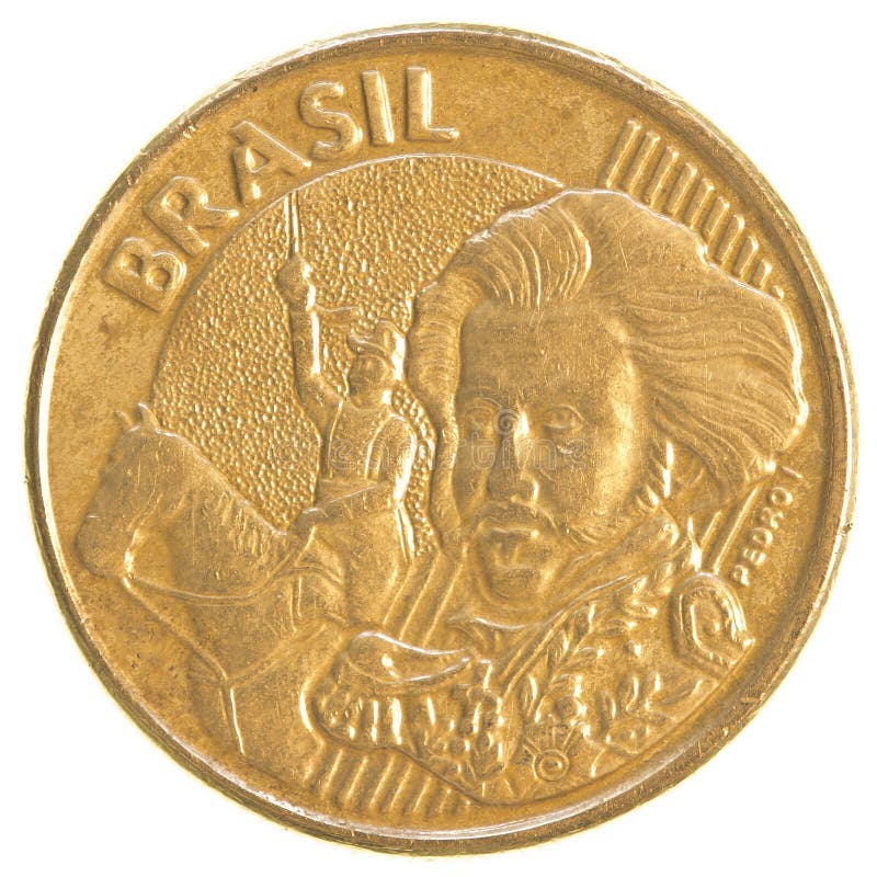 25 Brazilian Real Centavos Coin Stock Image - Image of finance, five ...