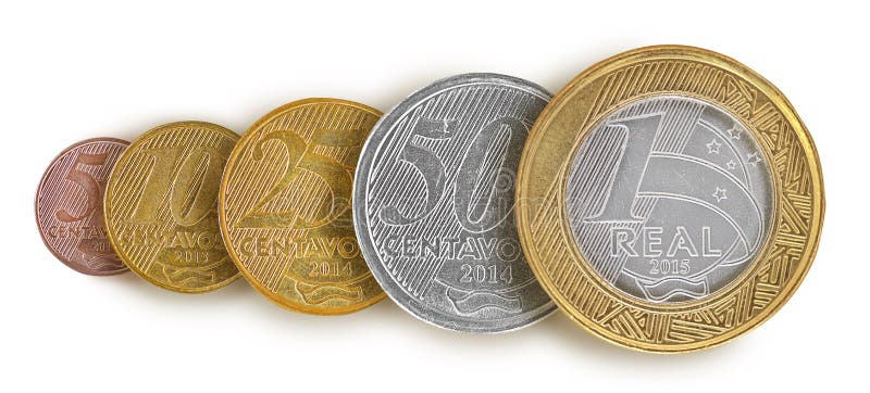 Brazilian real coin Line stock photo. Image of cash, bank - 56919848
