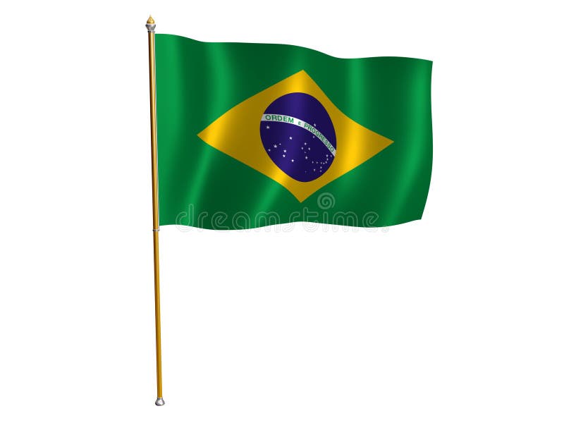 Brazilian silk flag stock illustration. Illustration of silk - 627057