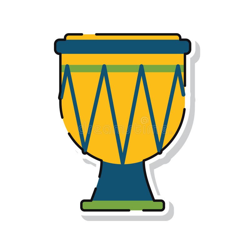 Brazilian Style Conga Drum. Vector Stock Illustration - Illustration of ...