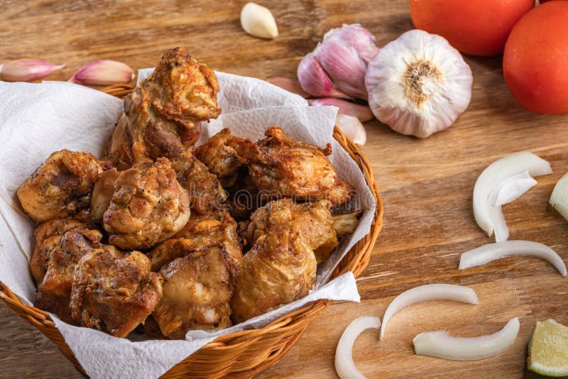 Brazilian Style Deep Fried Chicken. Called Frango a Passarinho Stock ...