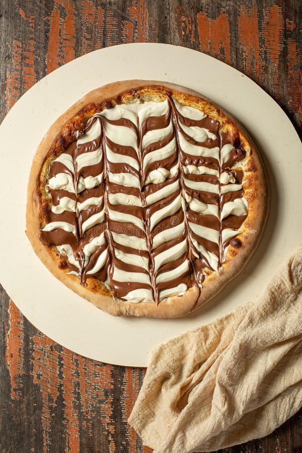Brazilian Sweet Pizza with Chocolate Stock Photo - Image of pastry ...