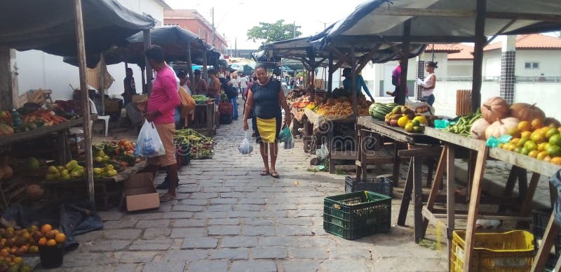 Brazilian typical market editorial stock image. Image of food - 255610154