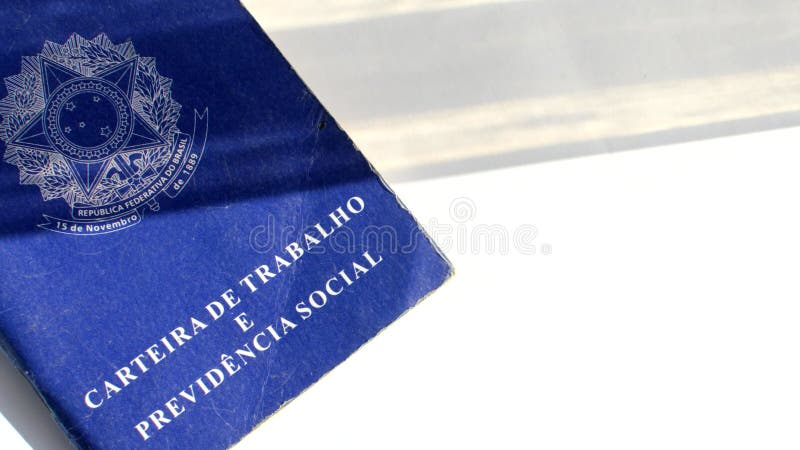 Brazilian Work Permit on a White Surface, Symbolizing Opportunities and ...