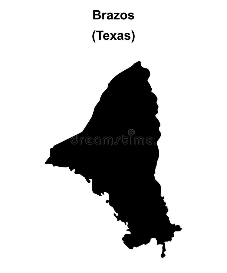 Brazos outline map stock illustration. Illustration of area - 361790601