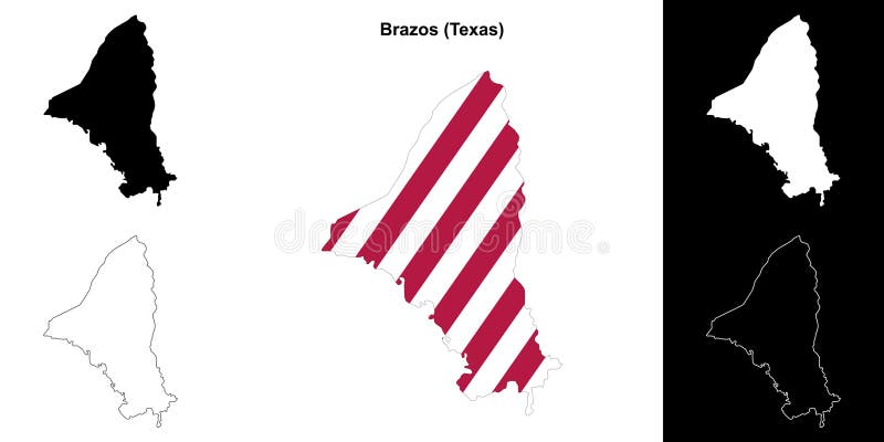 Brazos outline map stock illustration. Illustration of brazos - 324145888