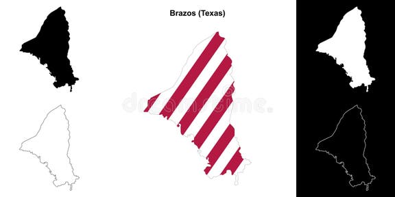 Brazos outline map stock illustration. Illustration of brazos - 324145888